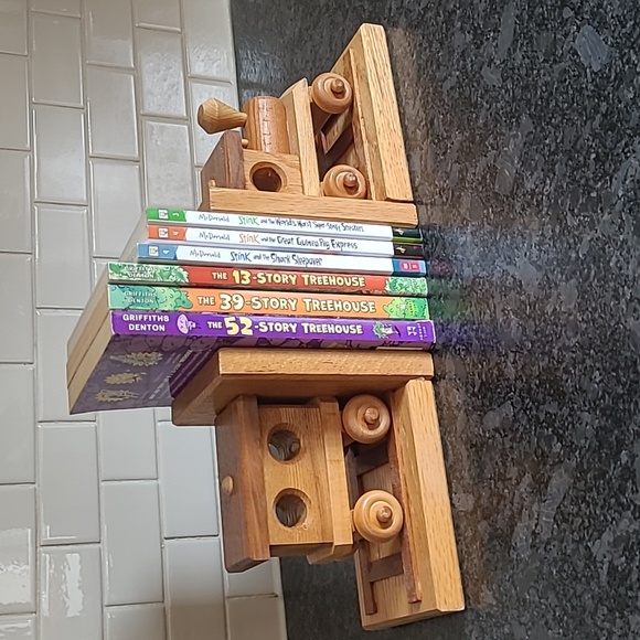 Hand Crafted | Storage & Organization | Wooden Train Design Bookends ...
